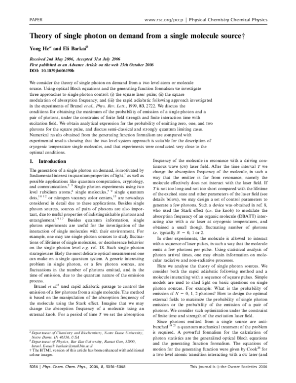Pdf Deterministic Source Of A Train Of Indistinguishable Single Photon Pulses With A Single