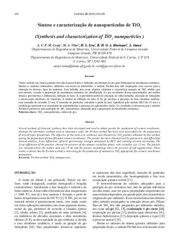 Pdf Synthesis And Characterization Of Tio2 Nanoparticles Anatase Brookite And Rutile