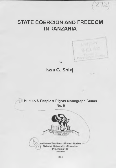 (PDF) STATE COERCION AND FREEDOM IN TANZANIA