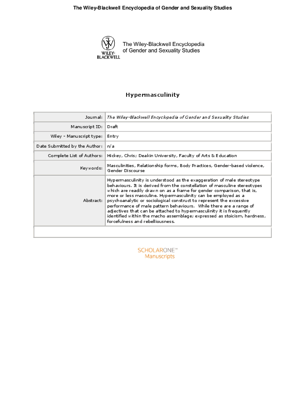 (PDF) Hypermasculinity