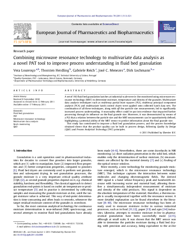 (PDF) Combining microwave resonance technology to multivariate data ...