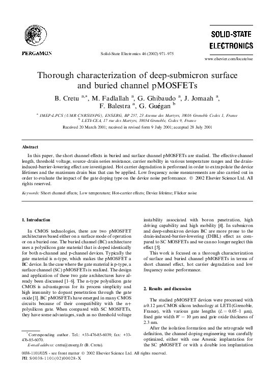 (PDF) Thorough characterization of deep-submicron surface and buried ...