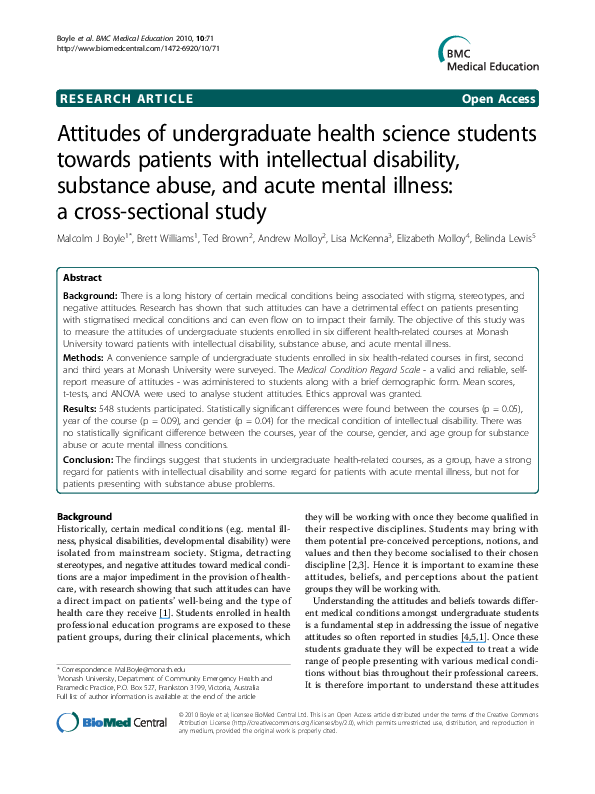 (PDF) Attitudes of undergraduate health science students towards ...
