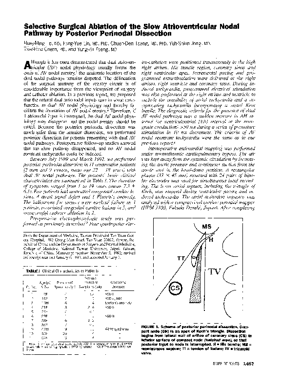 (PDF) Selective surgical ablation of the slow atrioventricular nodal ...
