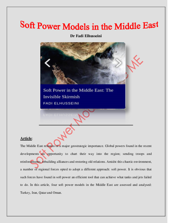 (PDF) Soft Power Models in the Middle East