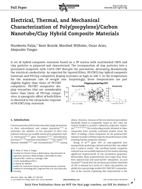 (PDF) Electrical, Thermal, and Mechanical Characterizationof Novel ...