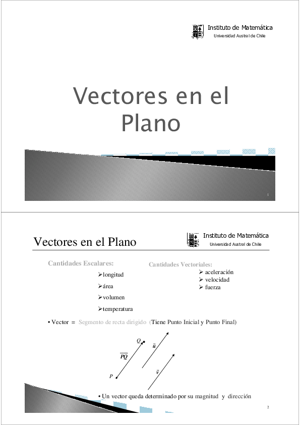 (PDF) Vectores en el Plano