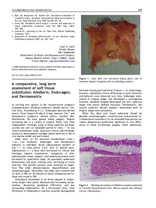 (PDF) A comparative, long term assessment of soft tissue substitutes ...