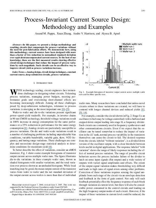 (PDF) Process-Invariant Current Source Design: Methodology and Examples