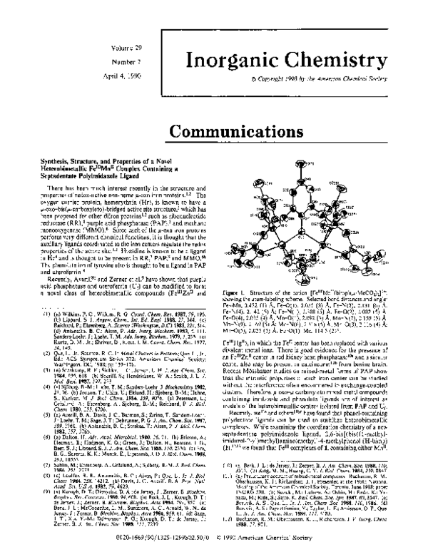 (PDF) Synthesis, structure, and properties of a novel heterobimetallic ...