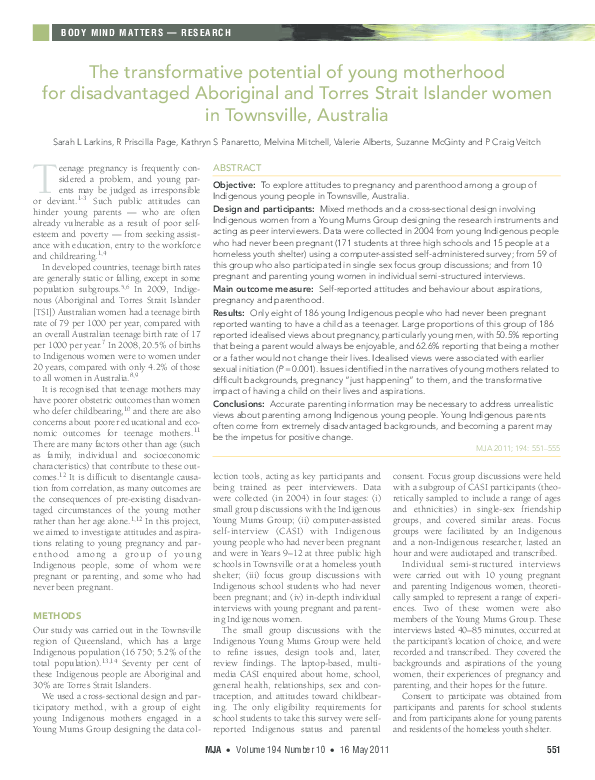 (PDF) Transformative potential MJA May 2011