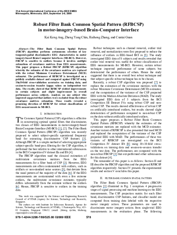 (PDF) Robust filter bank common spatial pattern (RFBCSP) in motor ...