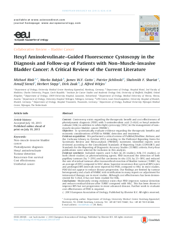 (PDF) Implementing Hexaminolevulinate HCl Blue Light Cystoscopy: A ...