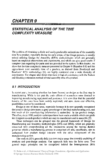 (PDF) Statistical Analysis of the Time Complexity Measure