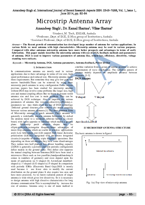 (PDF) Microstrip Antenna Array