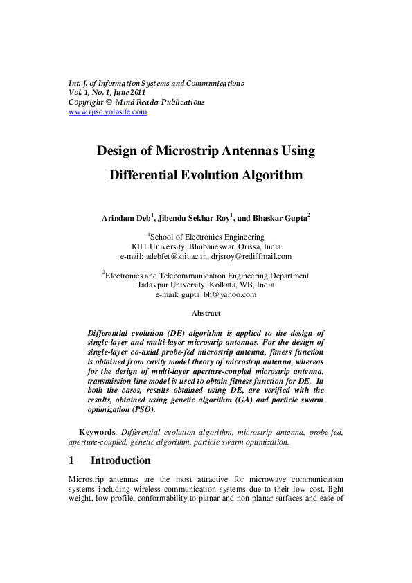 (PDF) Design of a probe-fed microstrip antenna using differential ...