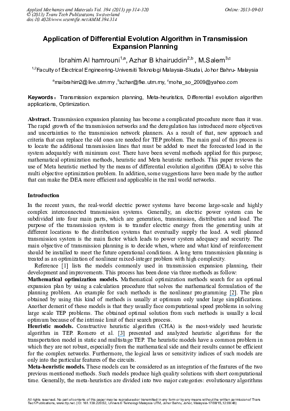 Pdf Application Of Differential Evolution Algorithm To The Design Of A Dual Frequency