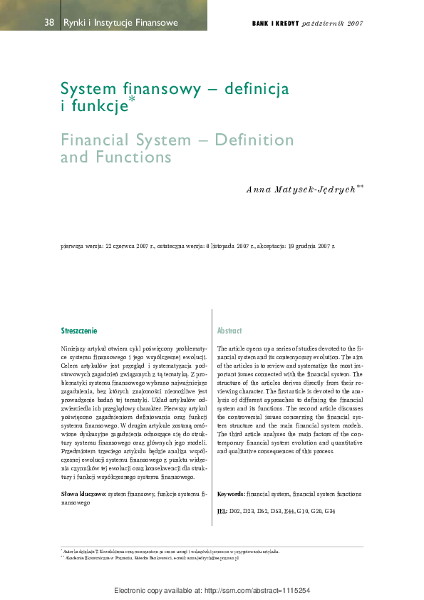 PDF Financial System Definition And Functions Anna Matysek pdf-financial-system-definition-and-functions-anna-matysek