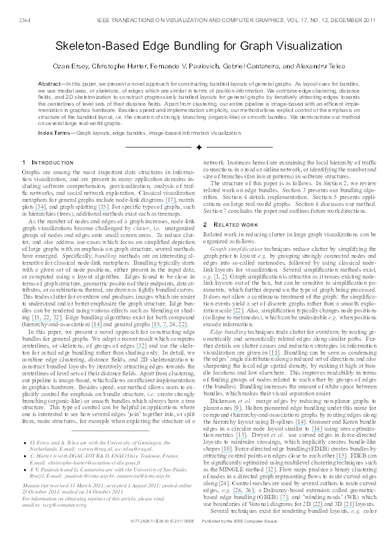 Pdf Skeleton Based Edge Bundling For Graph Visualization