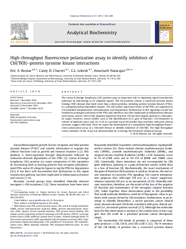 (PDF) High-throughput fluorescence polarization assay to identify small ...