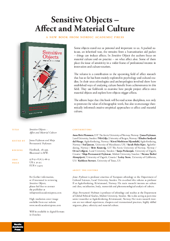 (PDF) Sensitive Objects – Affect and Material Culture