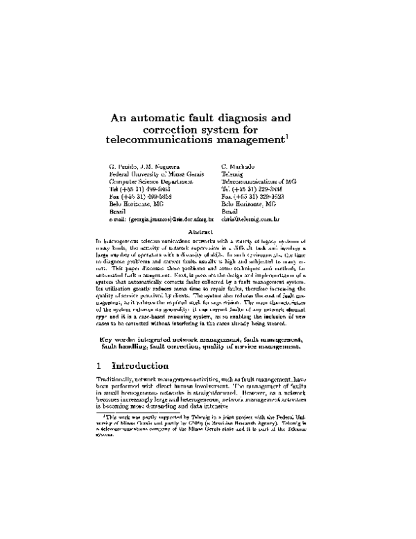 (PDF) An automatic fault diagnosis and correction system for ...