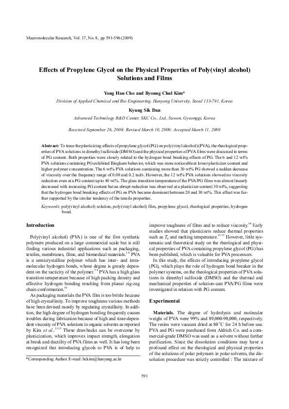 (PDF) Effects of Propylene Glycol on the Physical Properties of Poly ...