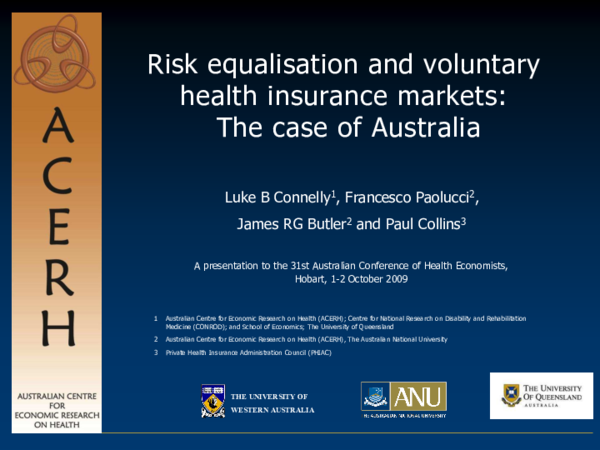 (PDF) Risk equalisation and voluntary health insurance: The South ...