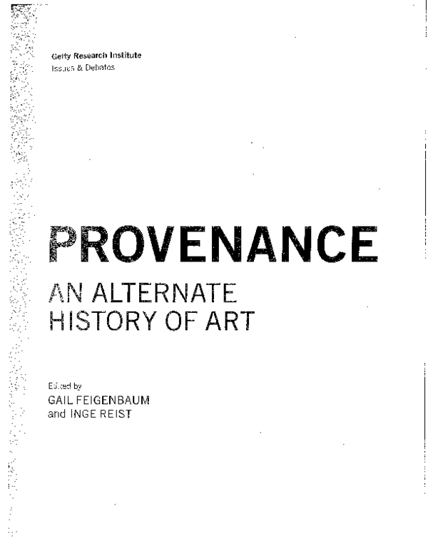 (PDF) “The Social Life of Provenance,” in Provenance; An Alternate ...