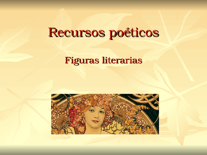 (PPT) ELEMENTOS Y RECURSOS DEL DISCURSO POETICO 1