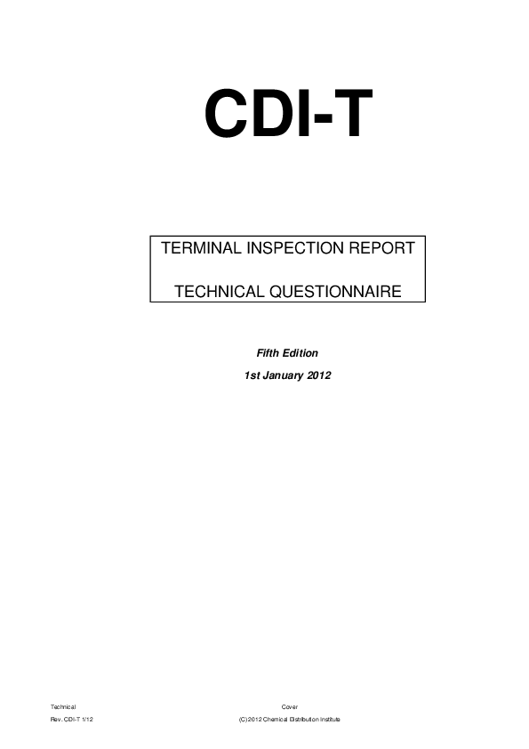 (PDF) CDI-T CDI-TERMINAL INSPECTION REPORT