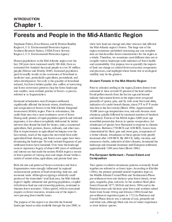 (PDF) Forests and People in the Mid-Atlantic Region