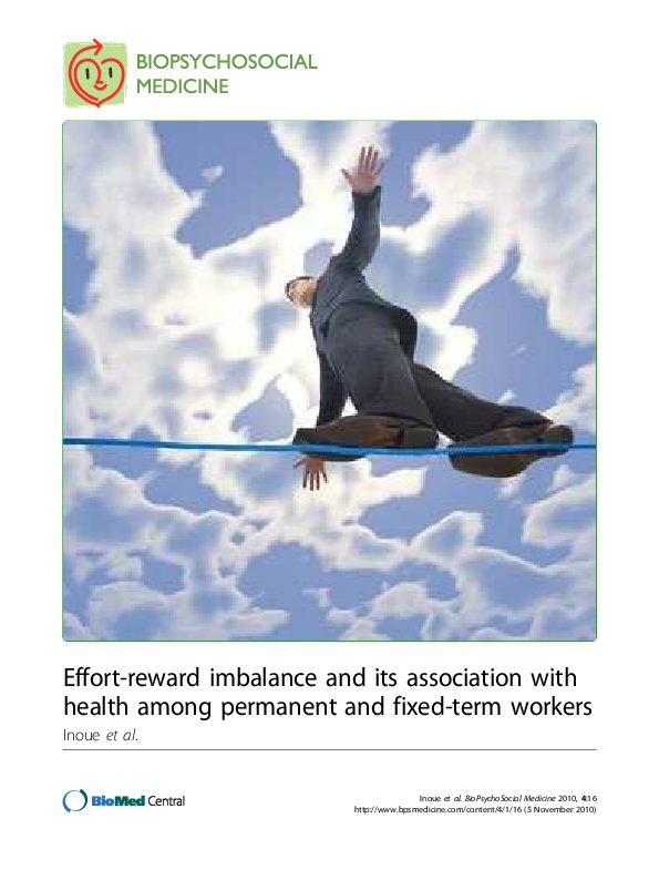 (PDF) Effort-reward imbalance and its association with health among ...
