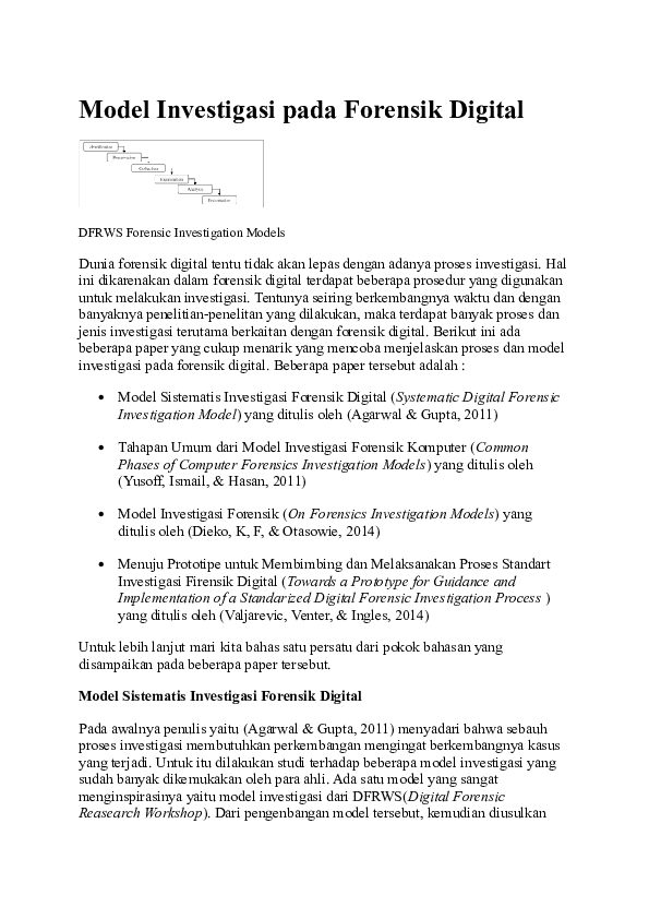 (DOC) Model Investigasi pada Forensik Digital