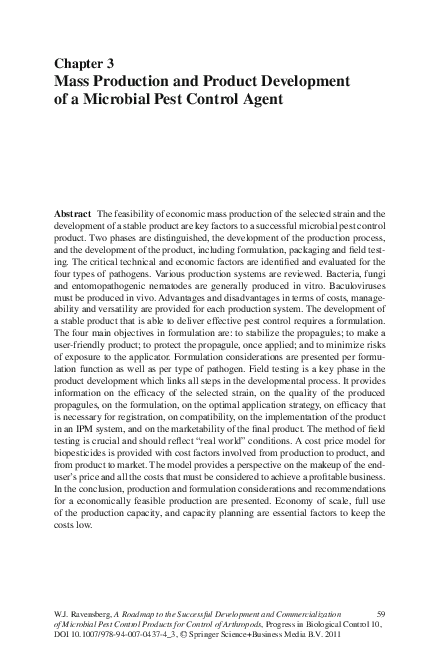 (PDF) Mass Production and Product Development of a Microbial Pest ...