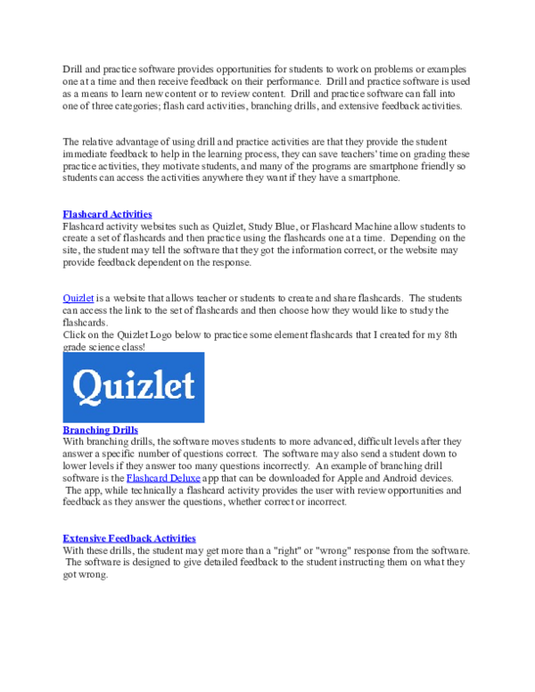 (DOC) Drill and practice