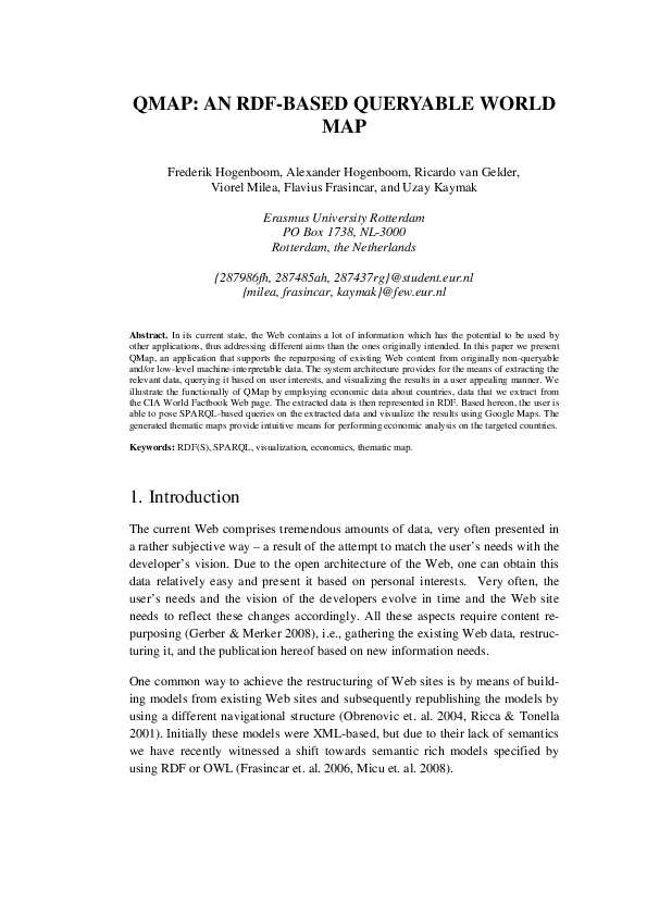 (PDF) QMap: An RDF-Based Queryable World Map
