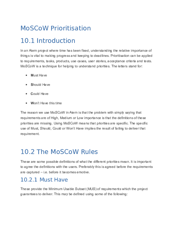 moscow prioritization