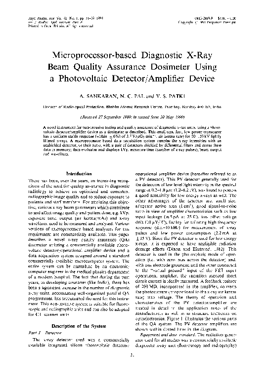 (PDF) Microprocessor-based diagnostic X-ray beam quality assurance ...