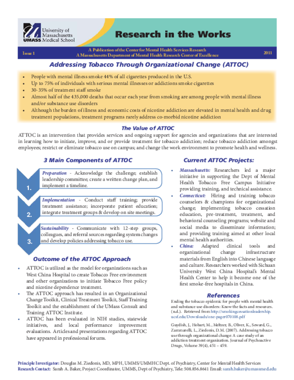 (PDF) Addressing Tobacco Through Organizational Change (ATTOC) in ...