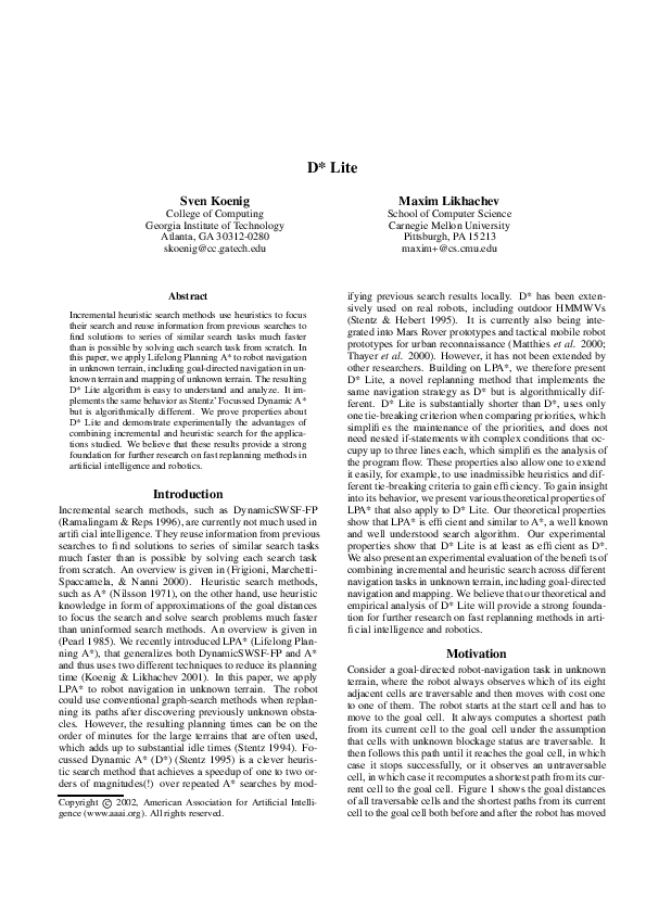 Pdf D Lite Algorithm