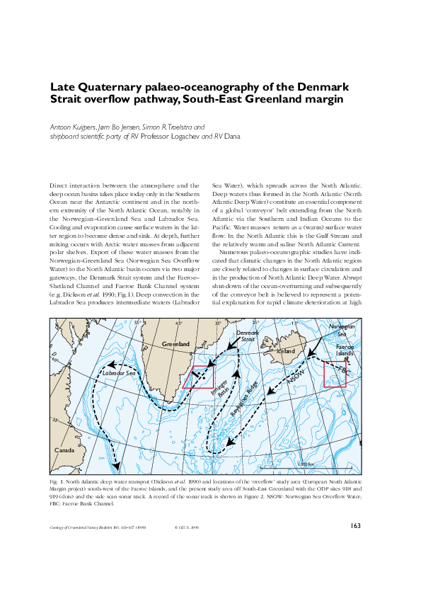 (PDF) Late Quaternary palaeo-oceanography of the Denmark Strait ...
