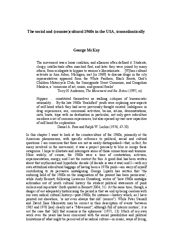 (DOC) 'The social and (counter)cultural 1960s in the USA ...
