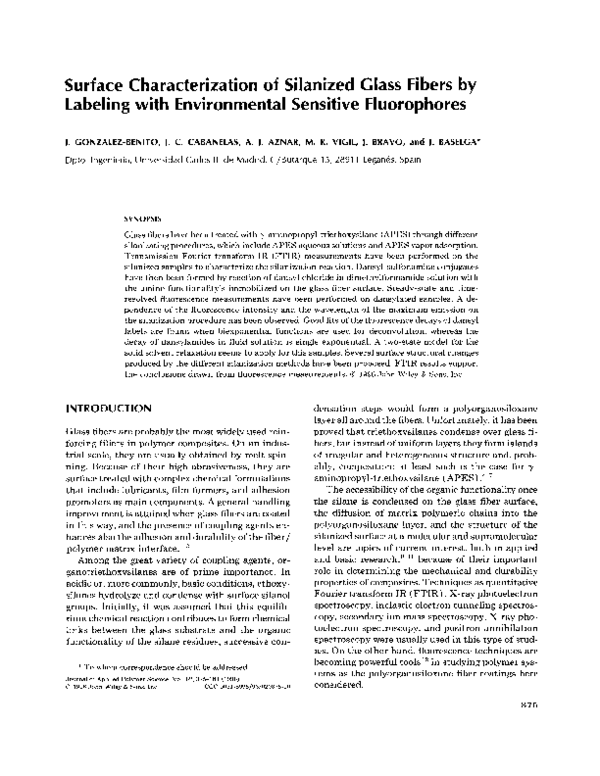 (PDF) Surface characterization of silanized glass fibers by labeling ...