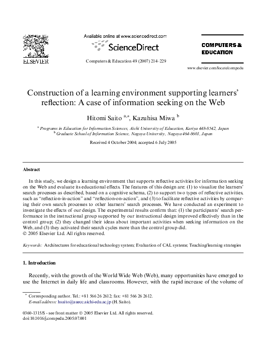 Pdf Comparing Computer Supported Dynamic Modeling And Paper And Pencil