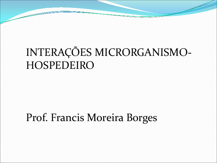 (PDF) INTERAÇÕES MICRORGANISMO- HOSPEDEIRO