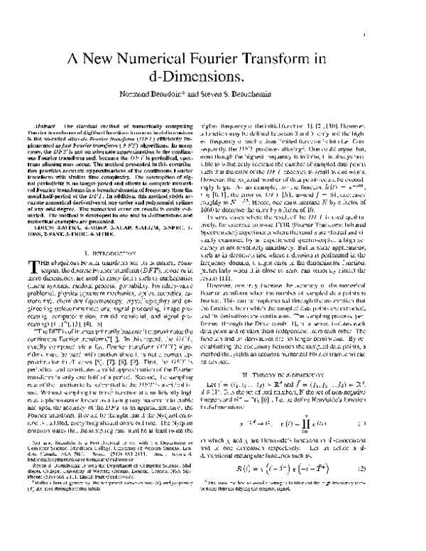 (PDF) An Accurate Discrete Fourier Transform for Image Processing