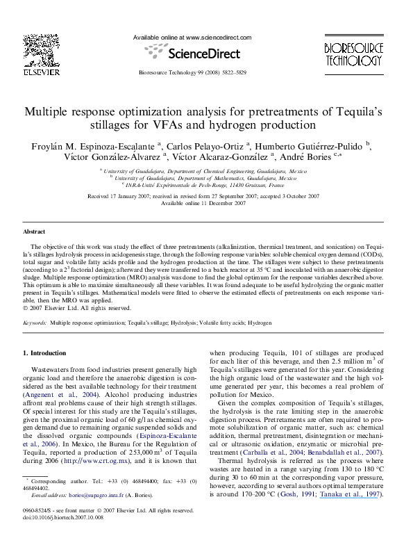 (PDF) Multiple response optimization analysis for pretreatments of ...