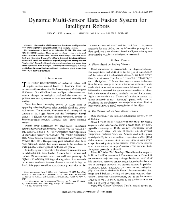(PDF) Dynamic multi-sensor data fusion system for intelligent robots