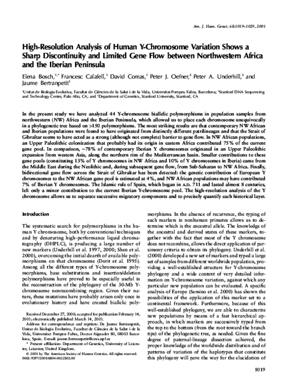 (PDF) Analysis of the R1b-DF27 haplogroup shows that a large fraction ...